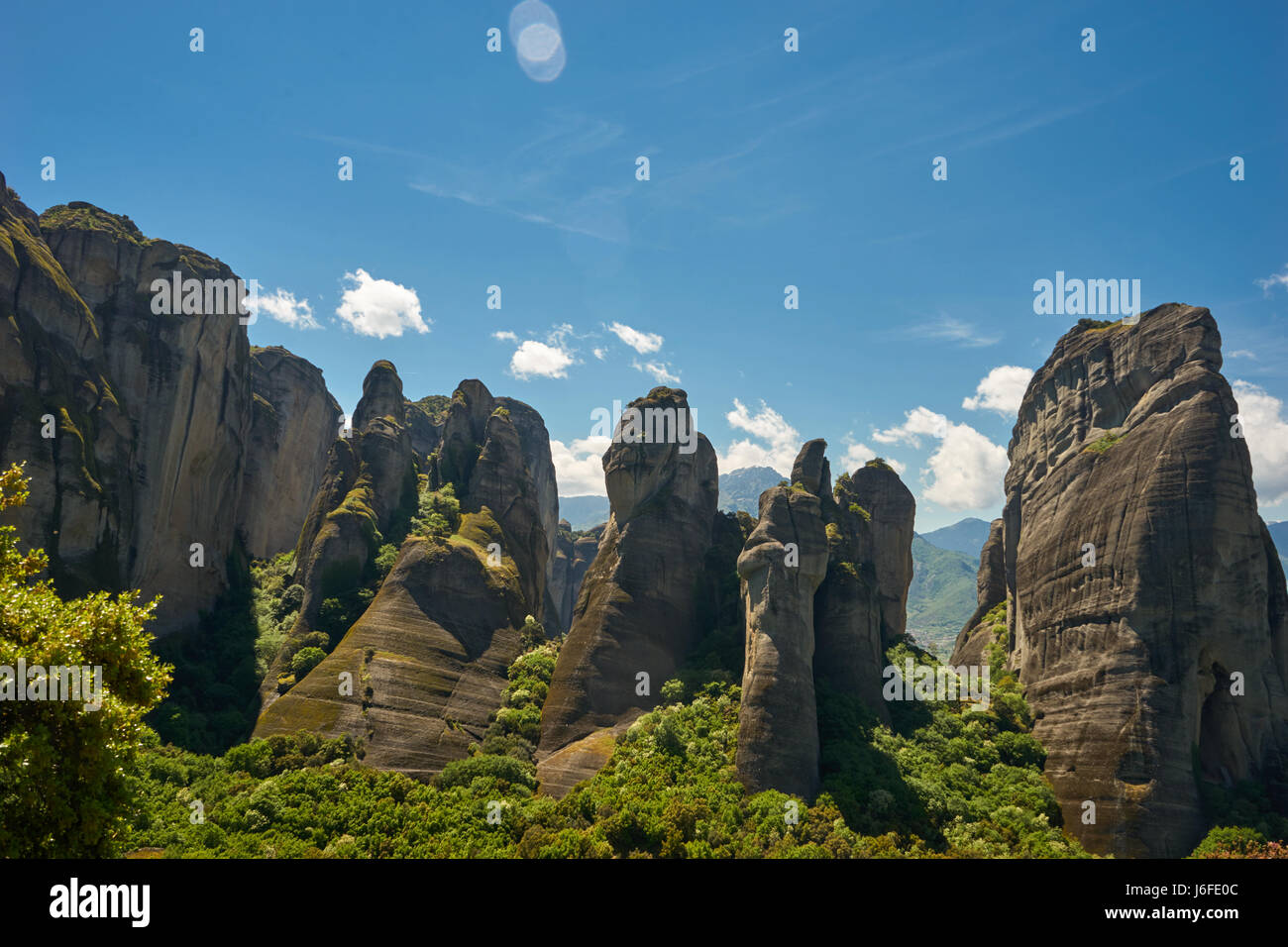 Landscape of Meteora rocks, Greece Stock Photo - Alamy