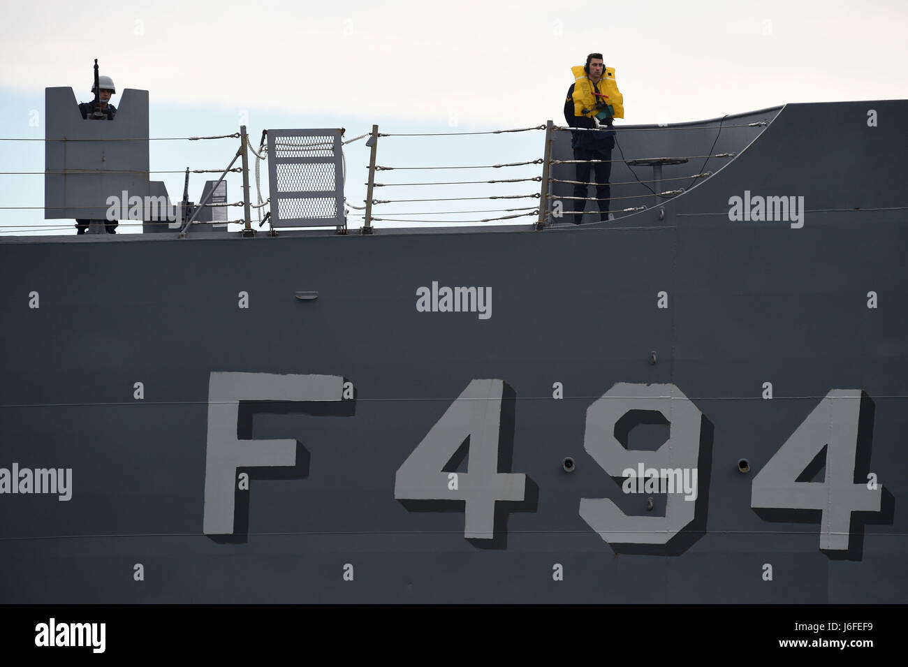 170512-N-XT273-247 CARTAGENA, Spain (May 12, 2017) Sailors aboard the ...