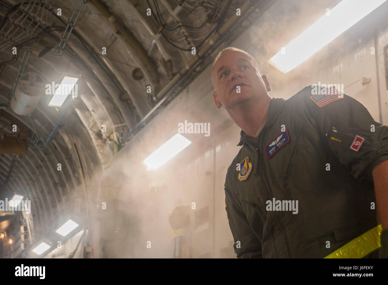 U.S. Air Force Capt. Marc Miller, 18th Aerospace Evacuation Squadron ...