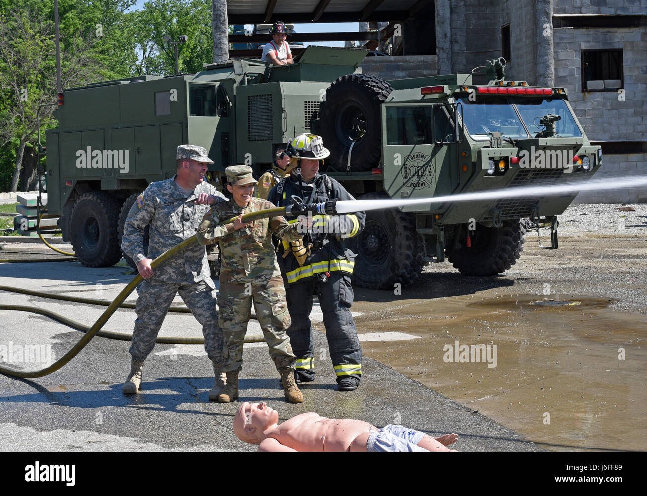A Soldier with the Indiana National Guard’s 719th Engineer Firefighter ...