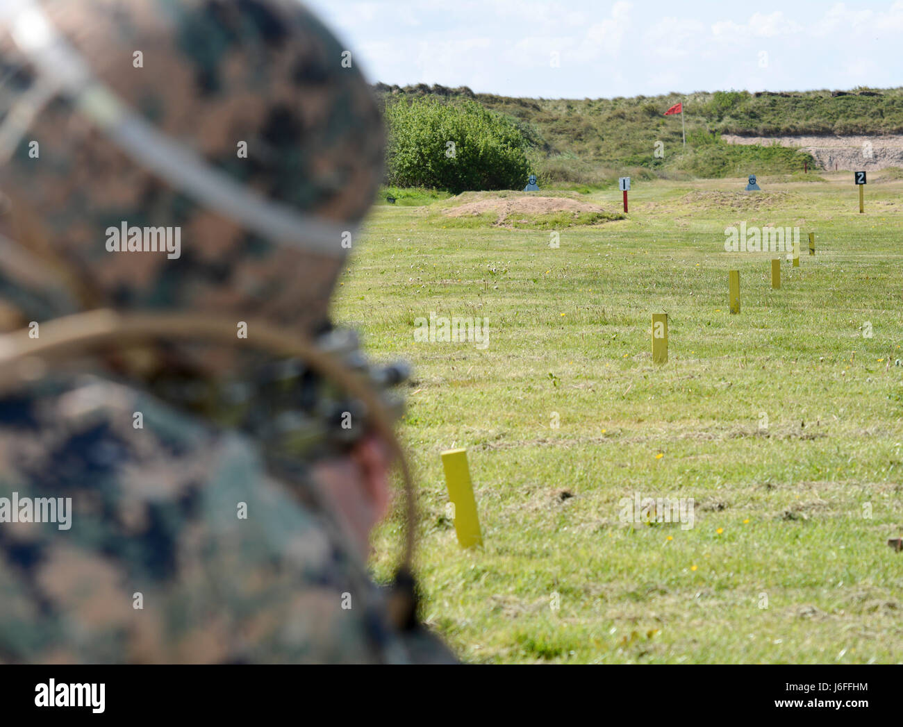 A U.S. Marine with Combat Marksmanship Company, Weapons Training ...