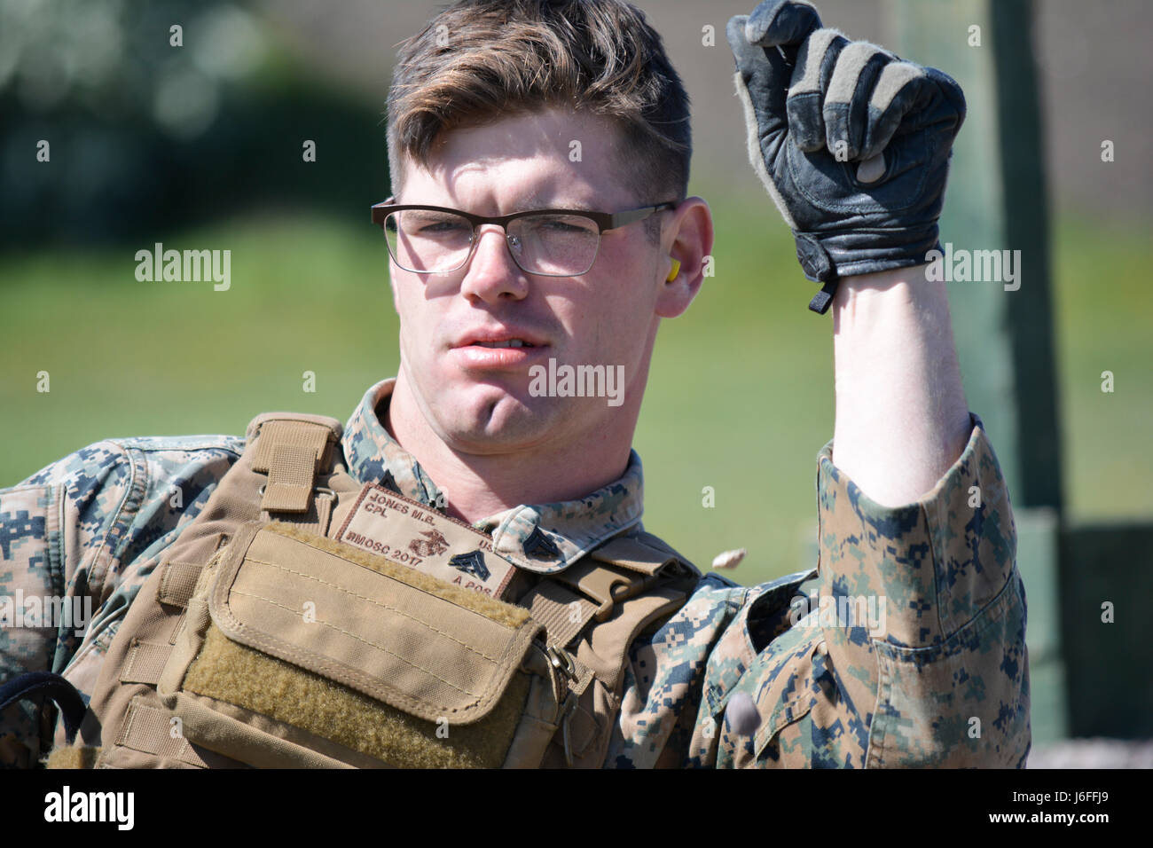 U.S. Marine Corps Cpl. Michael Jones, range tower non commissioned ...