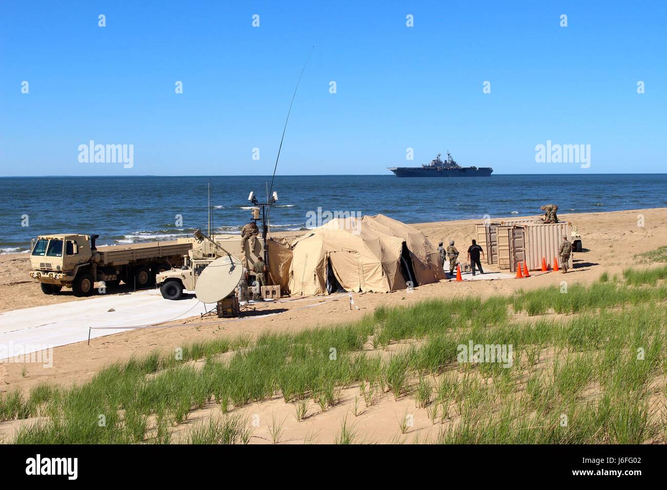 The Harbormaster Command and Control Center (HCCC) sits on the beach at ...