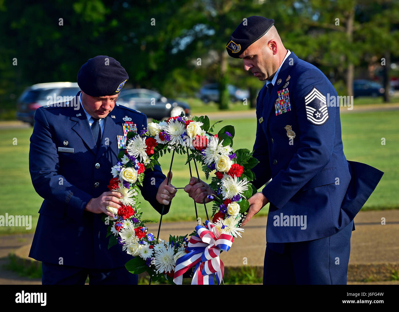 Lt. Col. Timothy McCarty, 633rd Security Forces Squadron commander, and ...