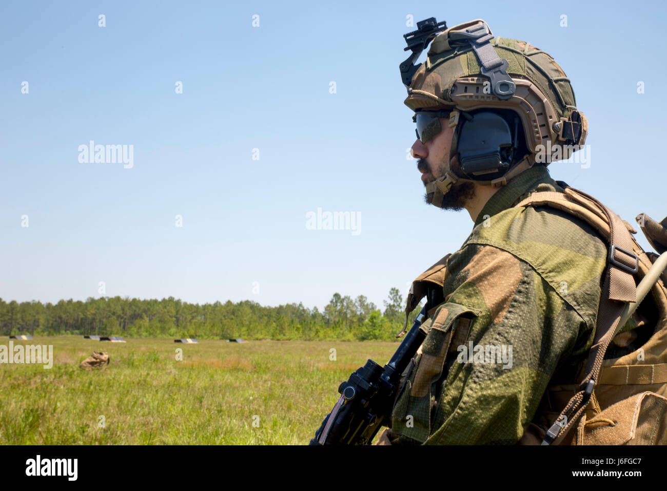 A Norwegian soldier with Norwegian Brigade-North Surveillance and ...