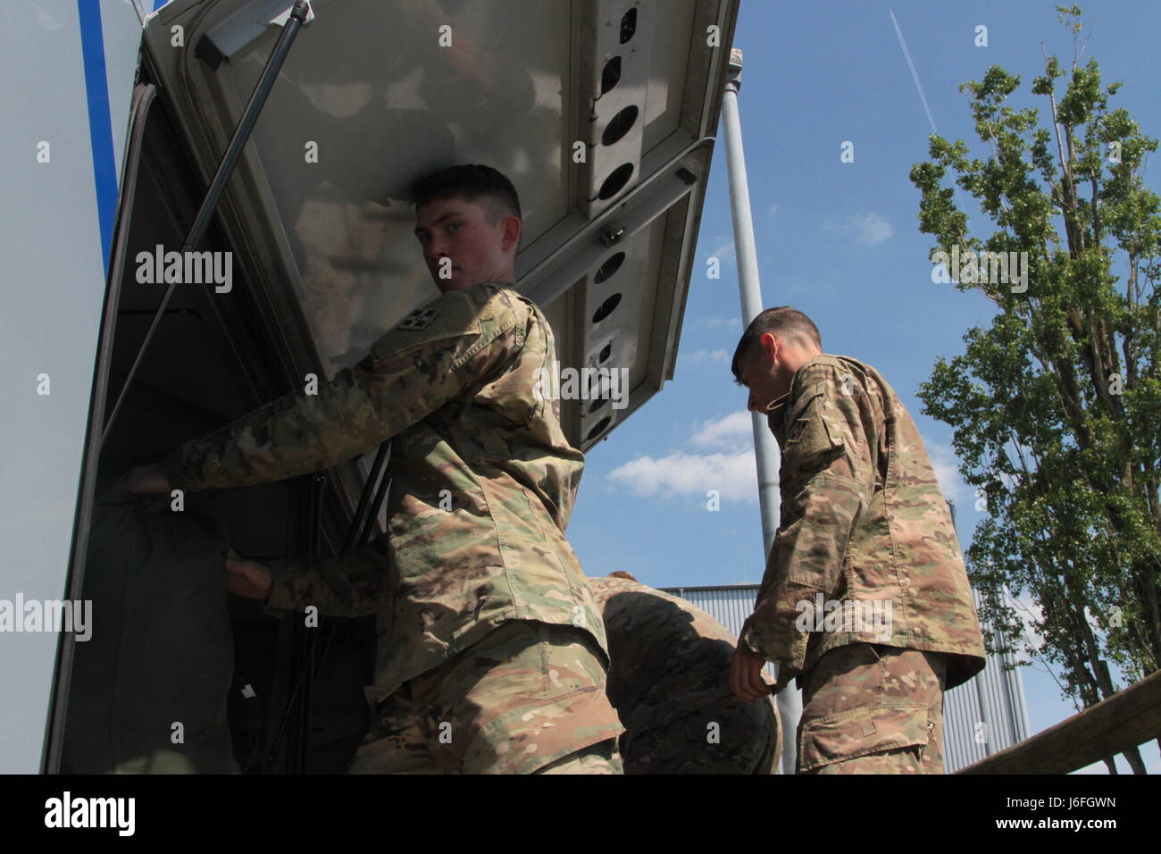 Pvt. Noah Collins, a rifleman with Company B, 2nd Battalion, 12th ...