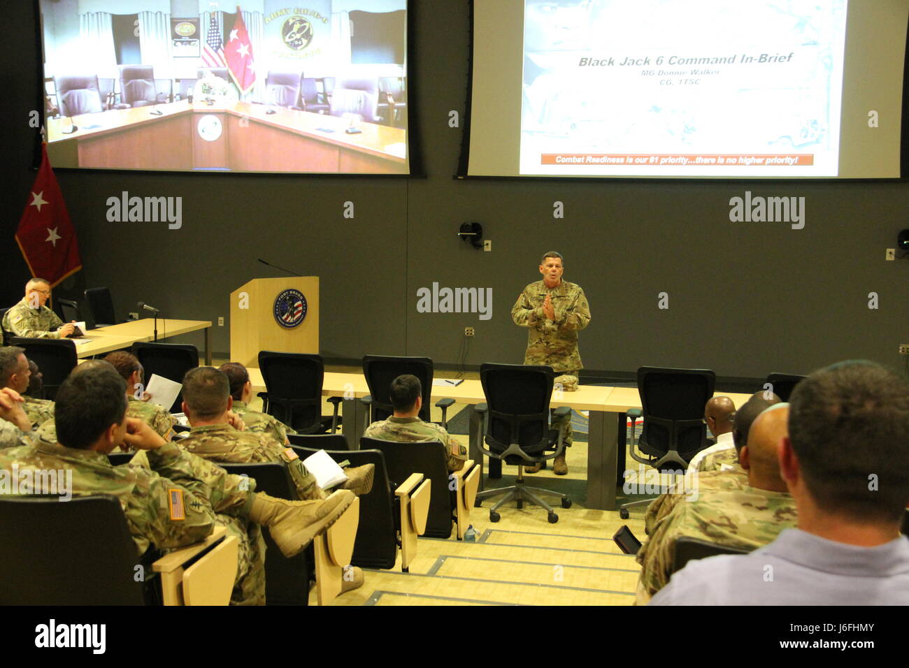 Maj. Gen. Flem B. Walker Jr., commanding general of the 1st Sustainment ...