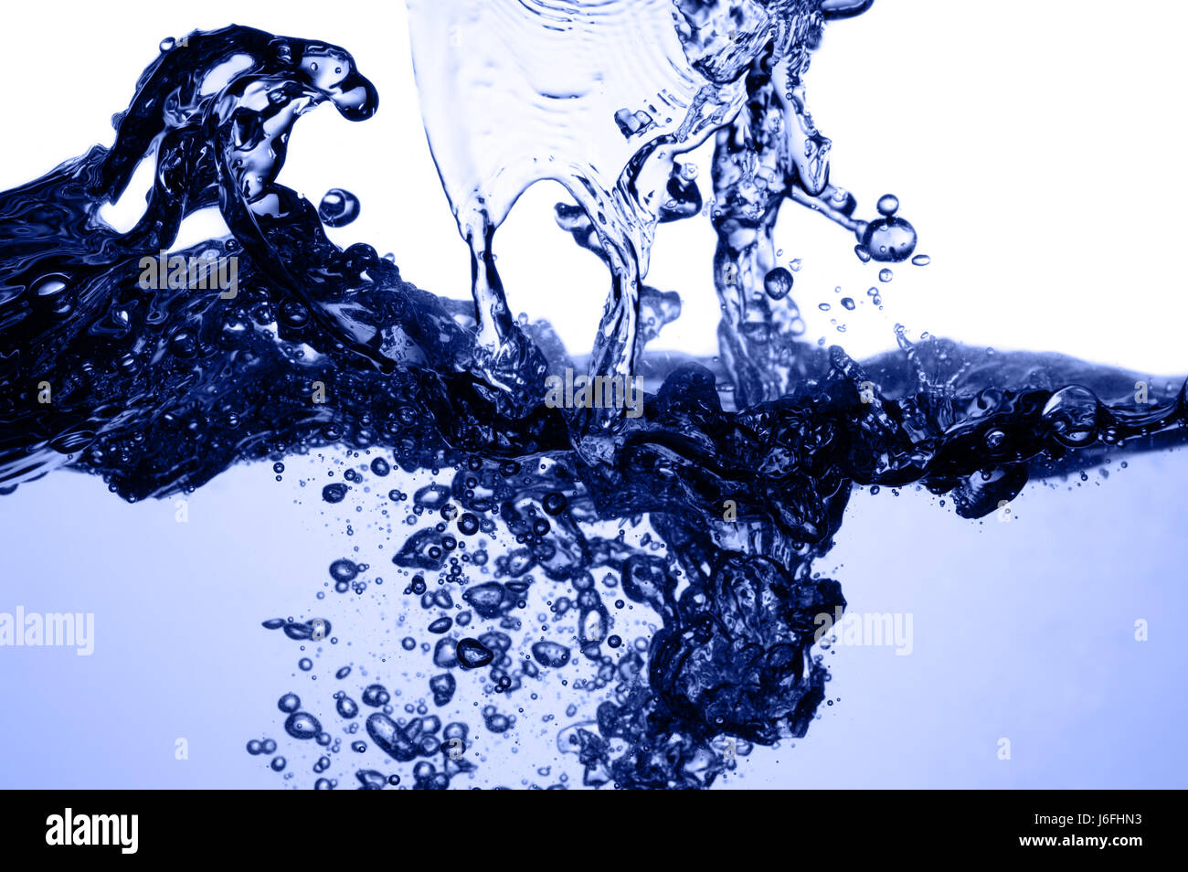 blue liquid isolated wet backdrop background white fluid fresh water ...