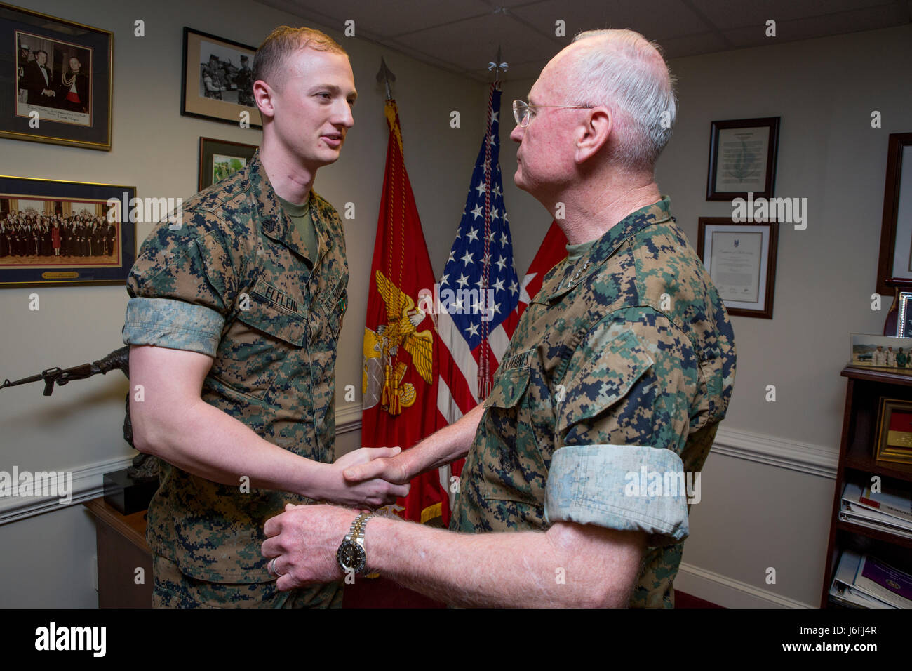 U.S. Marine Corps Sgt. Zachary Elflein, admin non commissioned officer ...