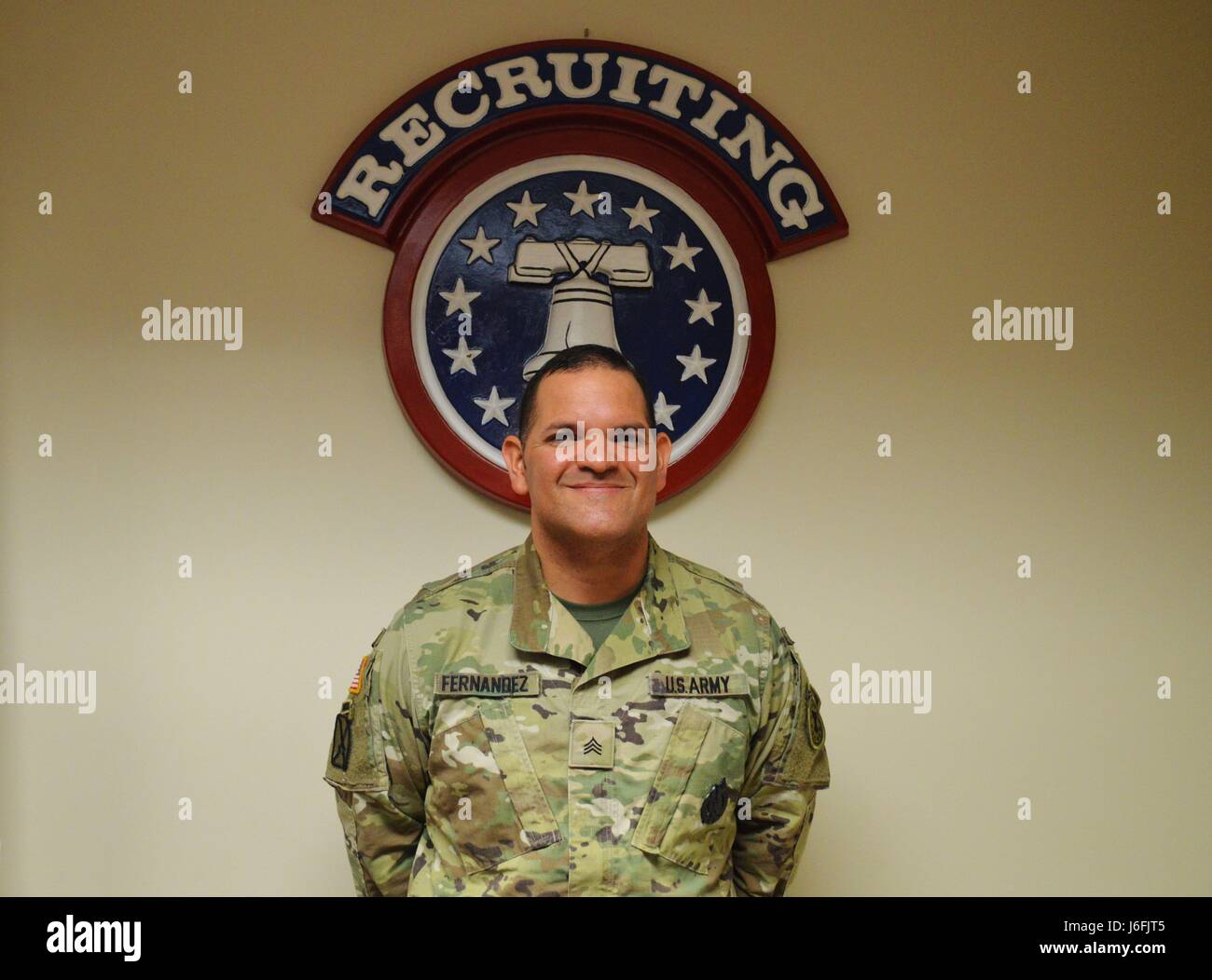 Sgt. Erick Fernandez, recruiter, Tempe Recruiting Company, poses for a ...