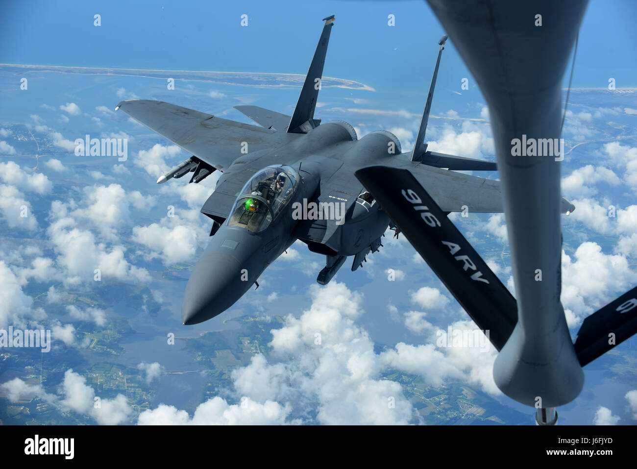 An F-15E Strike Eagle piloted by Col. Christopher Sage, 4th Fighter ...
