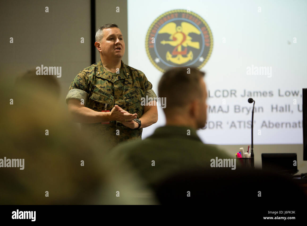 U.S. Marine Corps Maj. Johnathan Howard, a Marine Air Ground Task Force ...