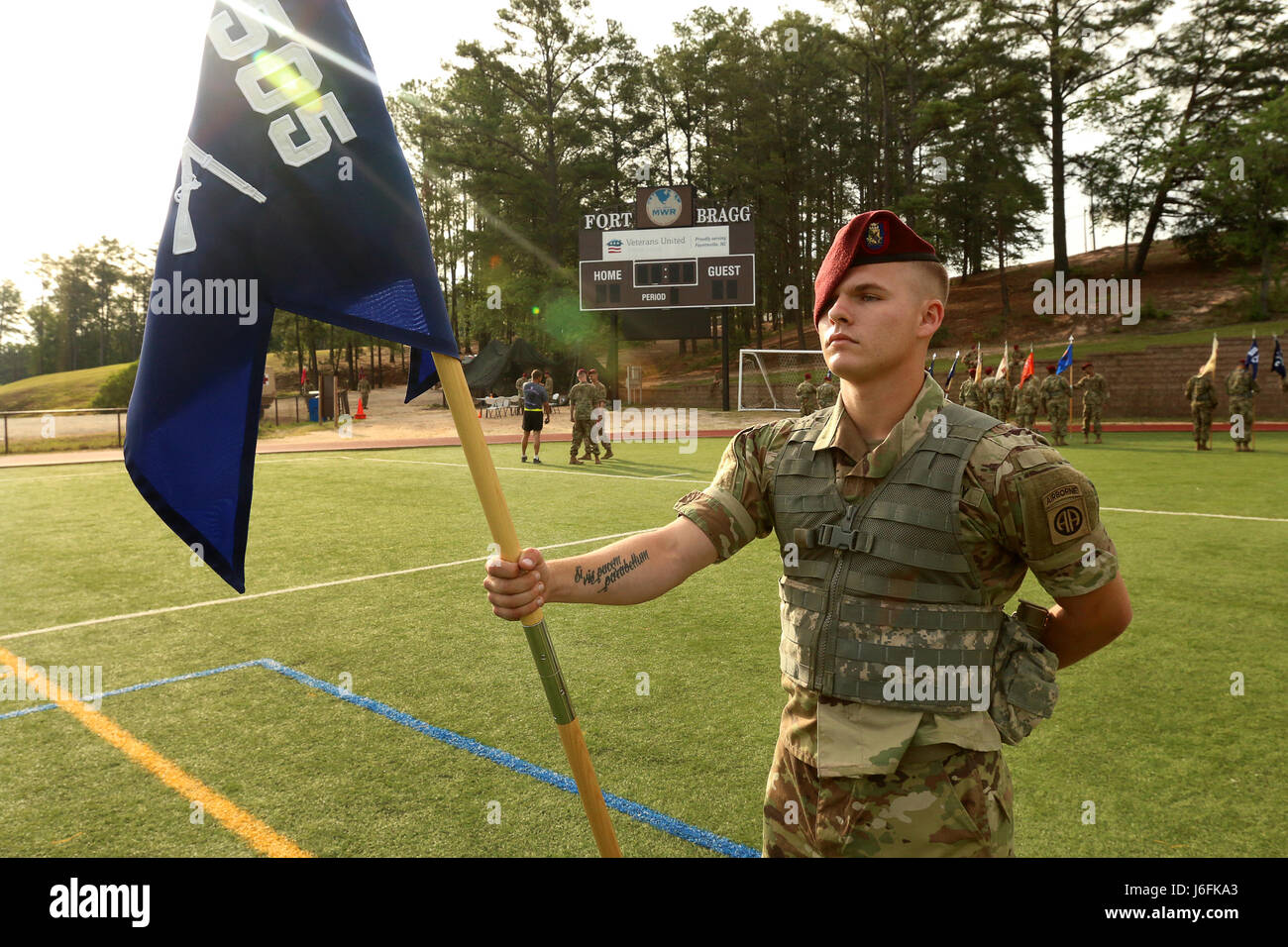 A Paratrooper from 1st Battalion, 505th Parachute Infantry Regiment ...