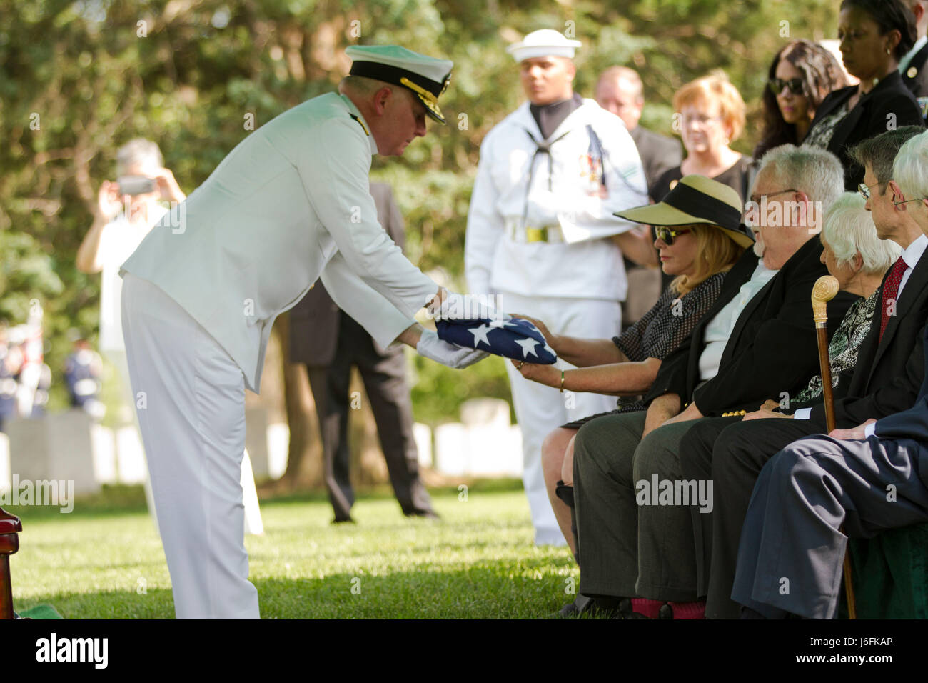 Joint service ceremonial units participate in a full honors funeral for ...