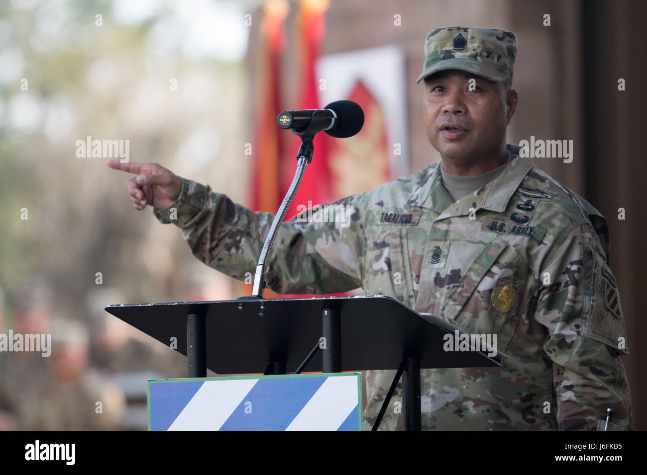 Command Sgt. Maj. Walter A. Tagalicud, outgoing 3rd Infantry Division ...