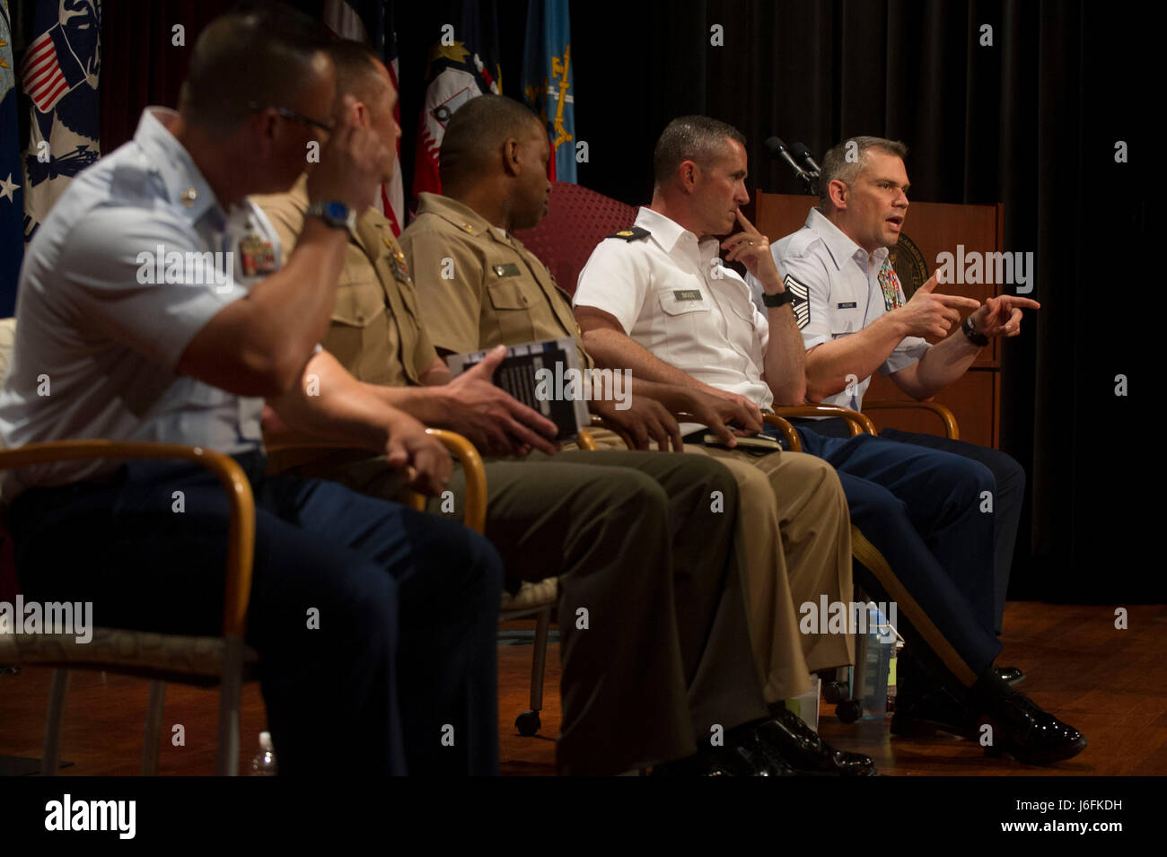 Senior enlisted leaders from multiple branches participate in a joint ...