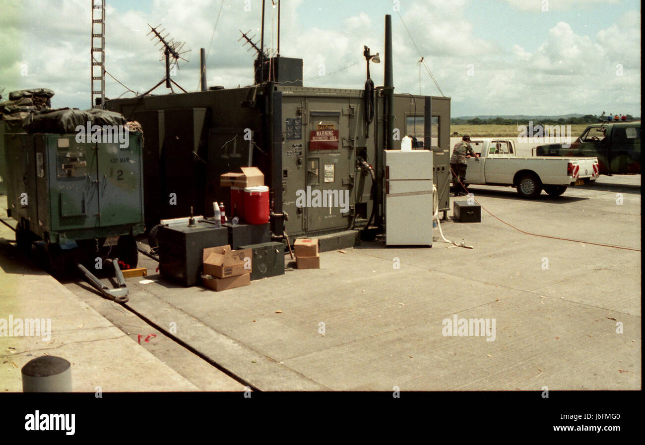 LANDING STRIP WITH SOME RESTRICTED BUILDING Stock Photo - Alamy