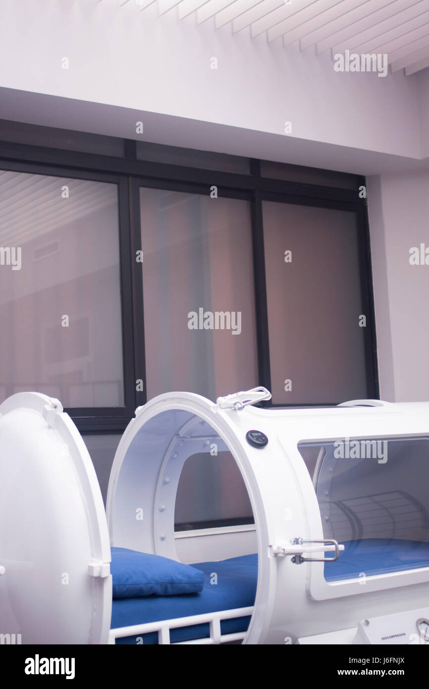 HBOT hyperbaric oxygen therapy tank chamber in hospital clinic to treat ...