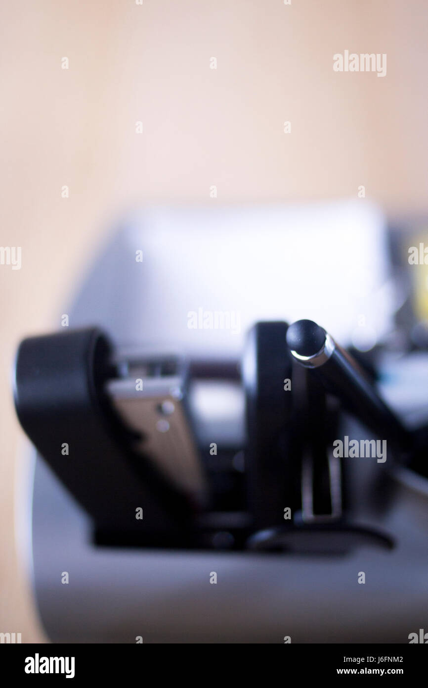 Office staple gun stapler on table in corporate company meeting room ...