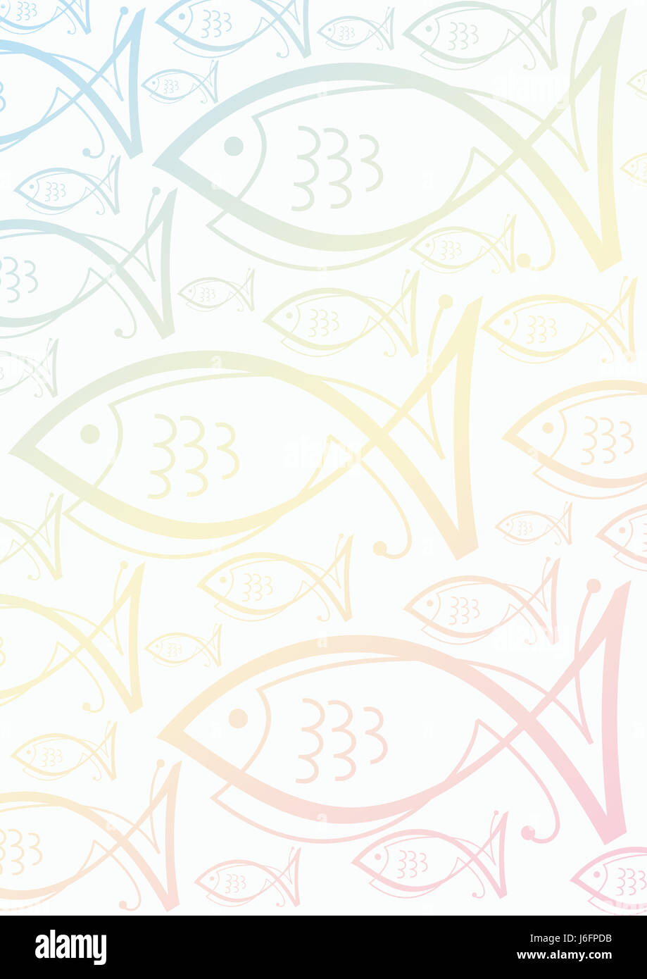 white background with fish symbols Stock Photo - Alamy