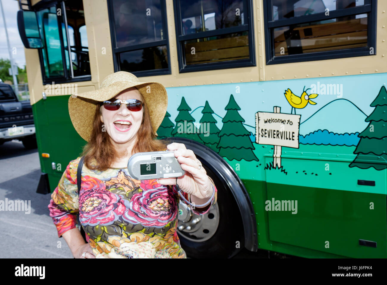 Sevierville Tennessee,Smoky Mountains,NASCAR Speedpark Trolley Stop ...