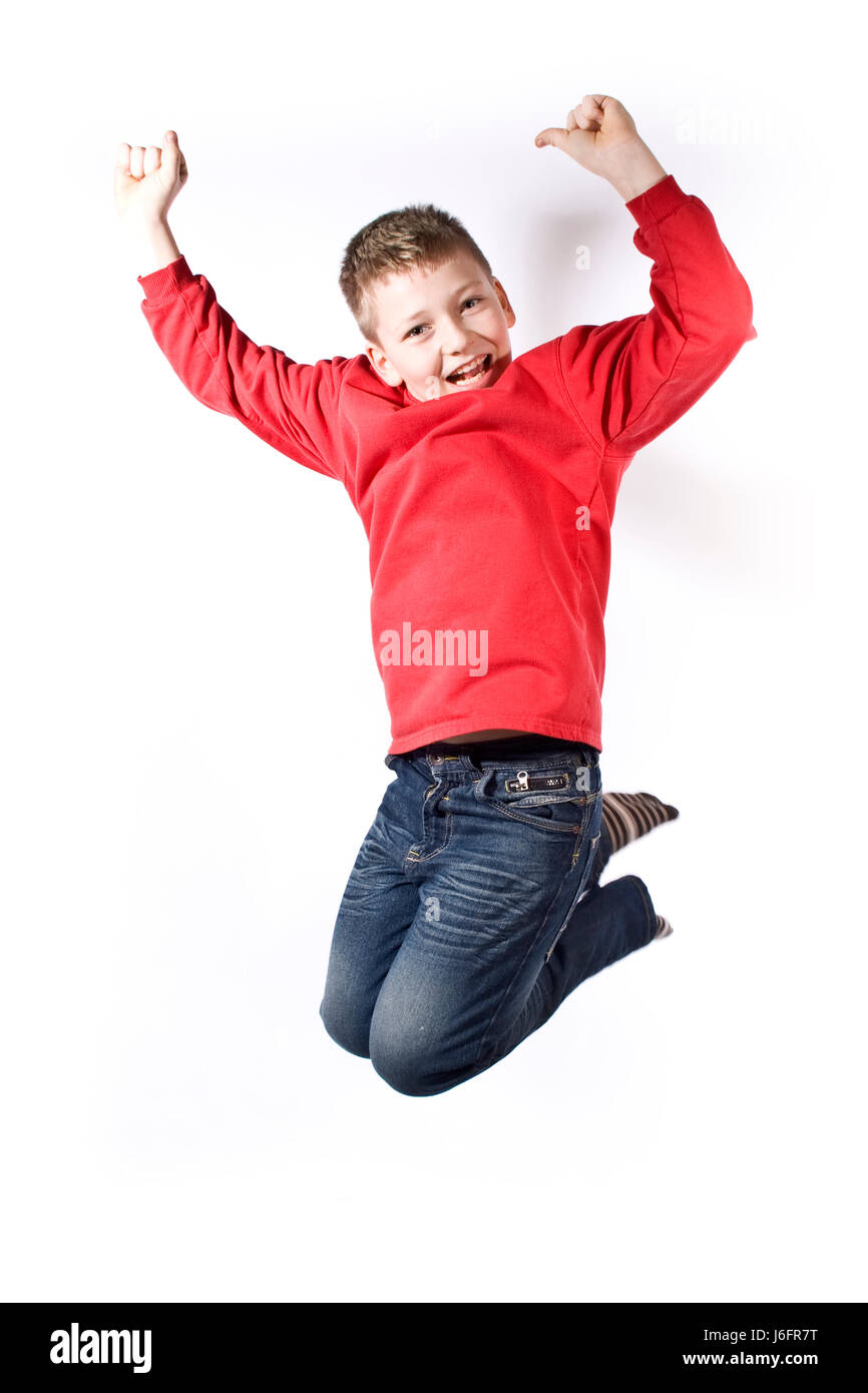 spring bouncing bounces hop skipping frisks jumping jump winner boy lad ...