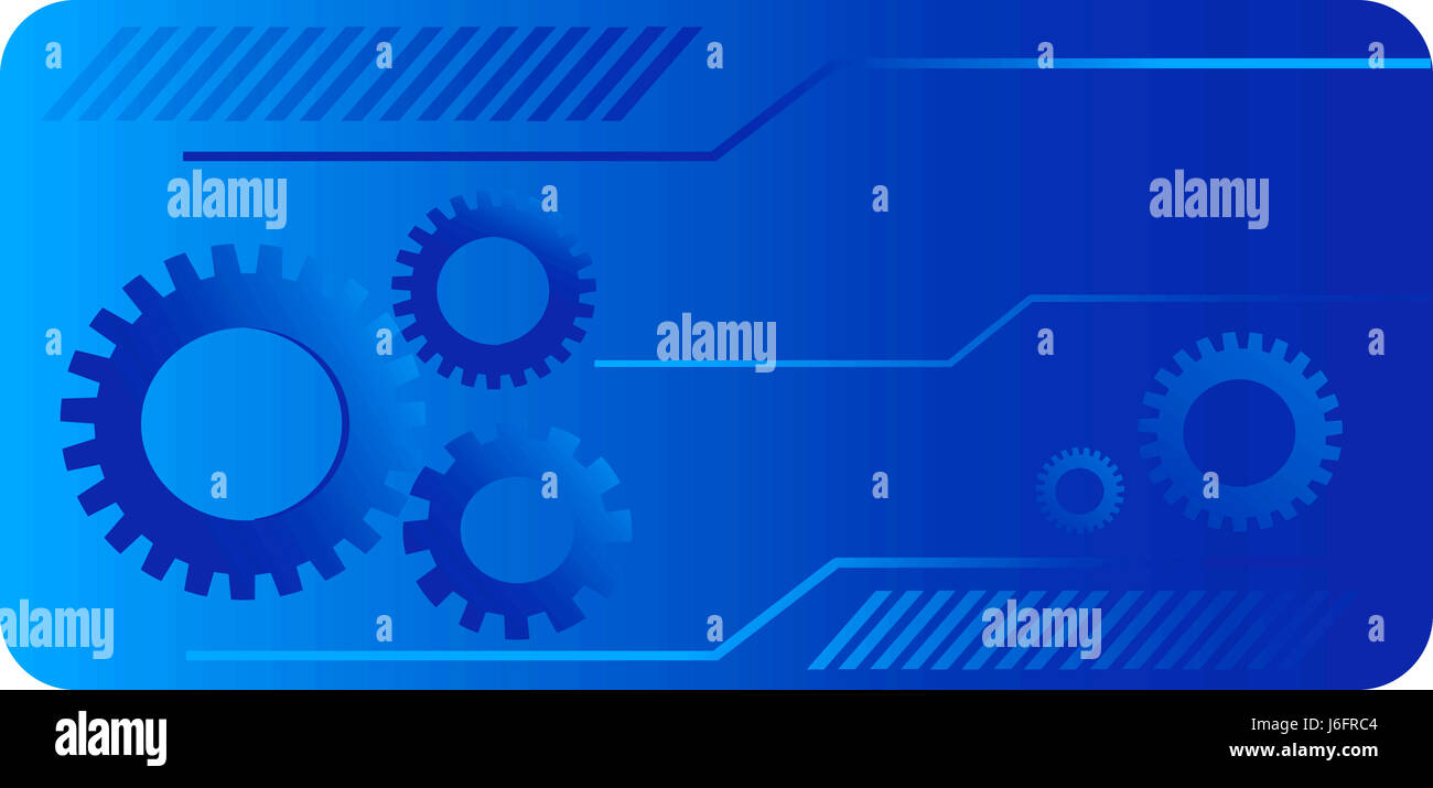 wheel machinery teeth gear machine blue illustration work factory ...