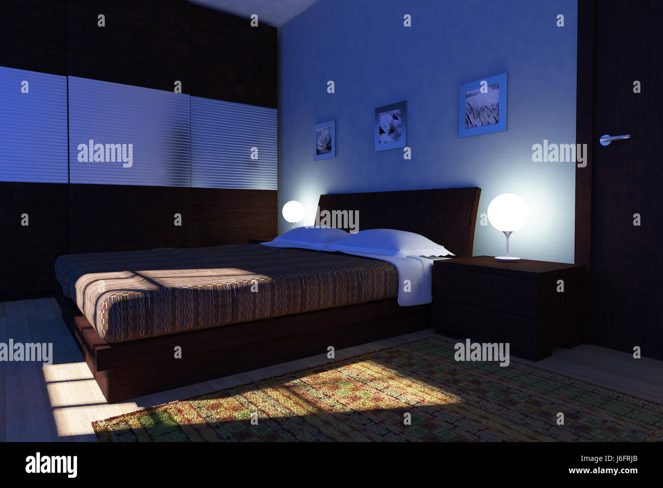 house building room bed night nighttime hotel bedroom break rest pause ...
