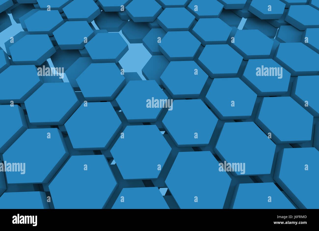 Blockchain Distributed ledger technology , Blue Hexagon six-sided ...