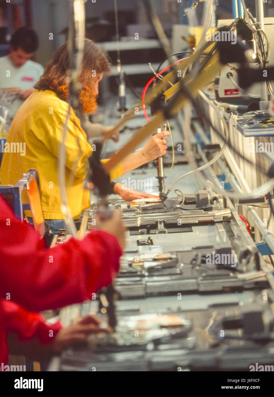 Cupertino, California, USA. 1st Mar, 1991. Factory assembly line for ...