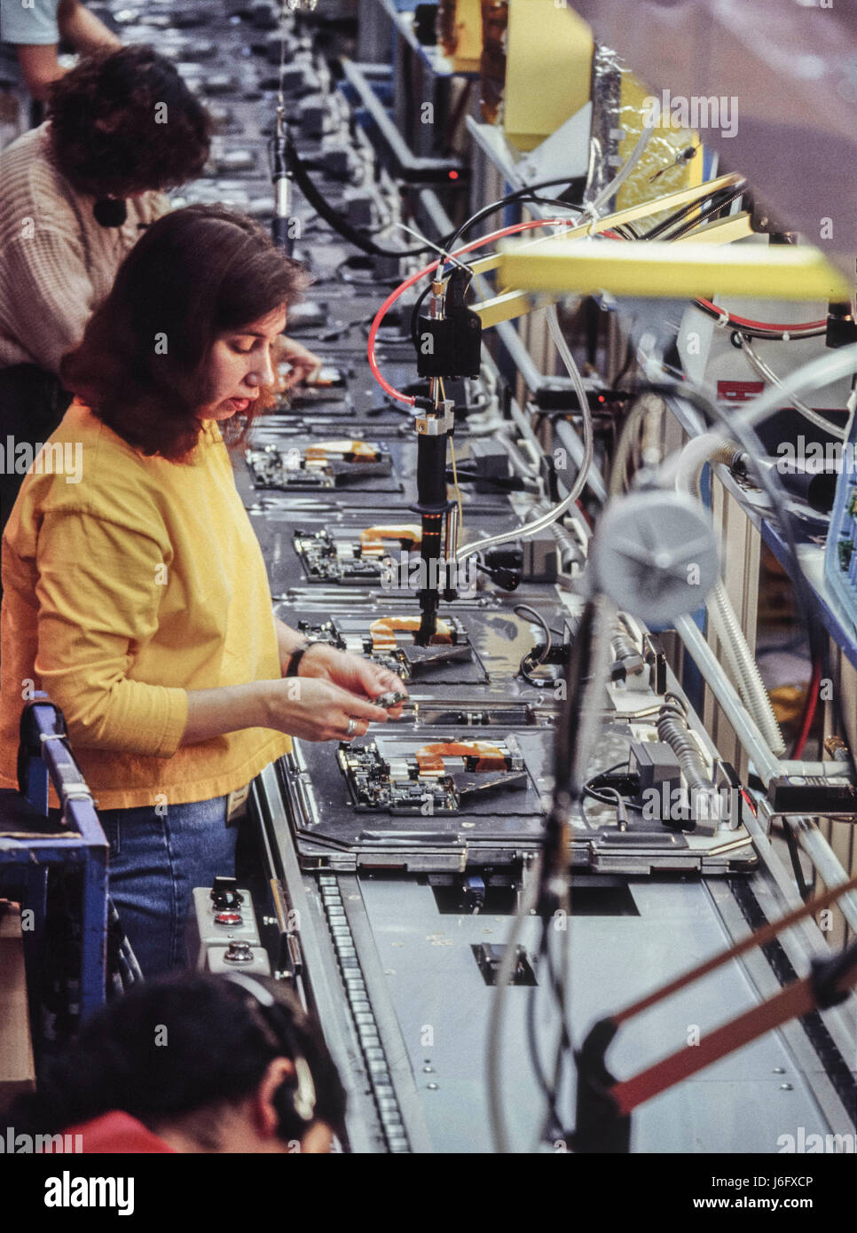 Cupertino, California, USA. 1st Mar, 1991. Factory assembly line for ...
