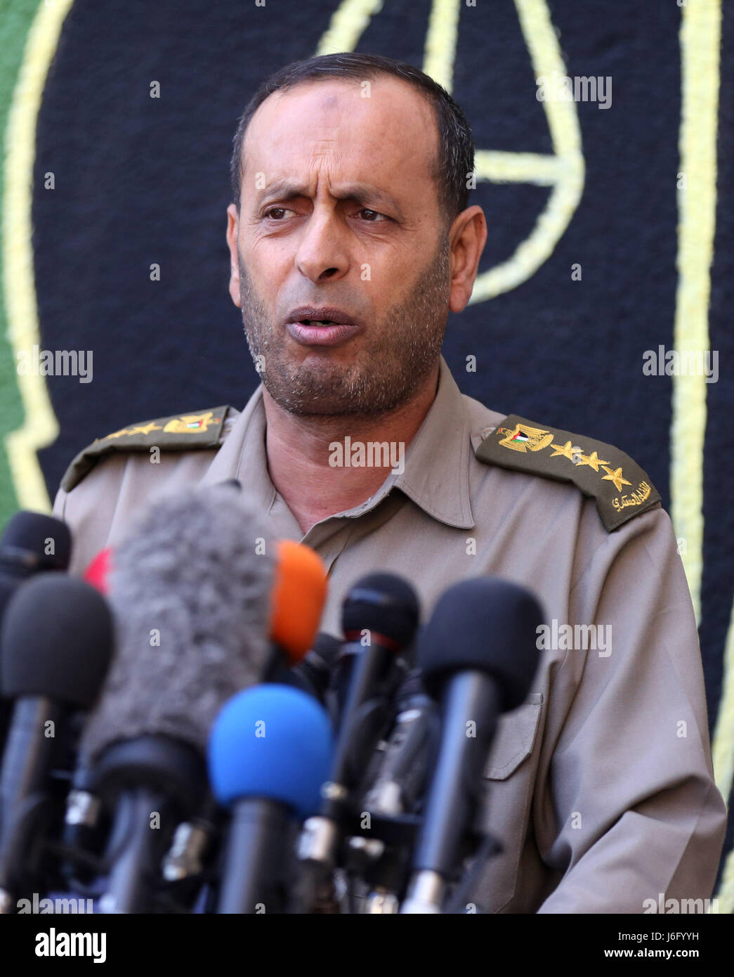 Gaza City, Gaza Strip, Palestinian Territory. 20th May, 2017. Brigadier ...