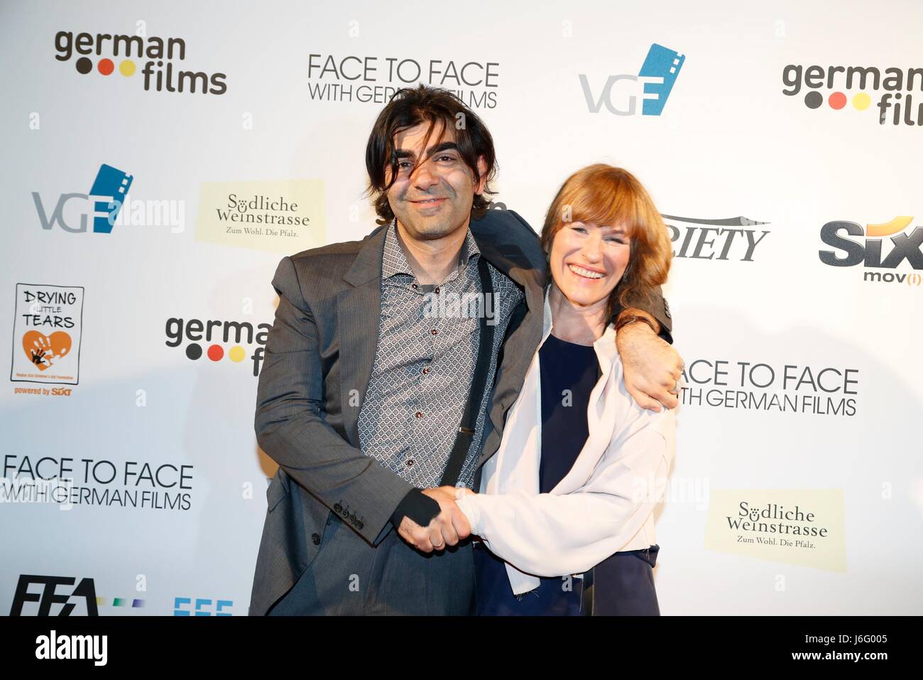 Cannes, France. 20th May, 2017. German directors Fatih Akin (l) and ...