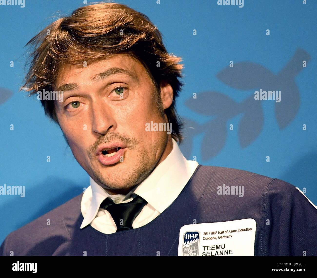Cologne, Germany. 21st May, 2017. Former Finnish ice hockey player ...