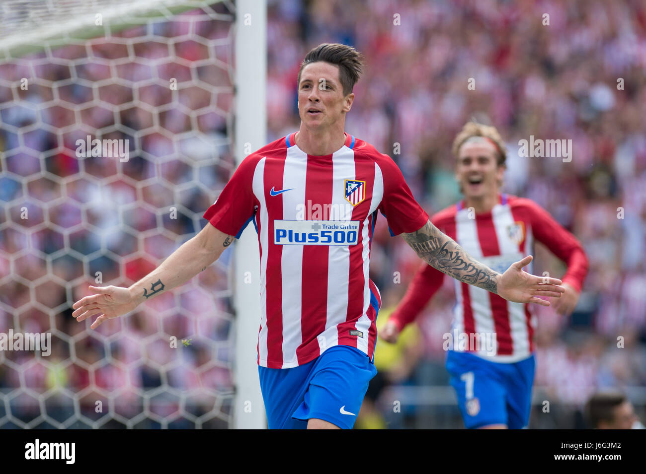 Fernando Torres (9) Atletico de Madrid's player celebrates the (2,0 ...