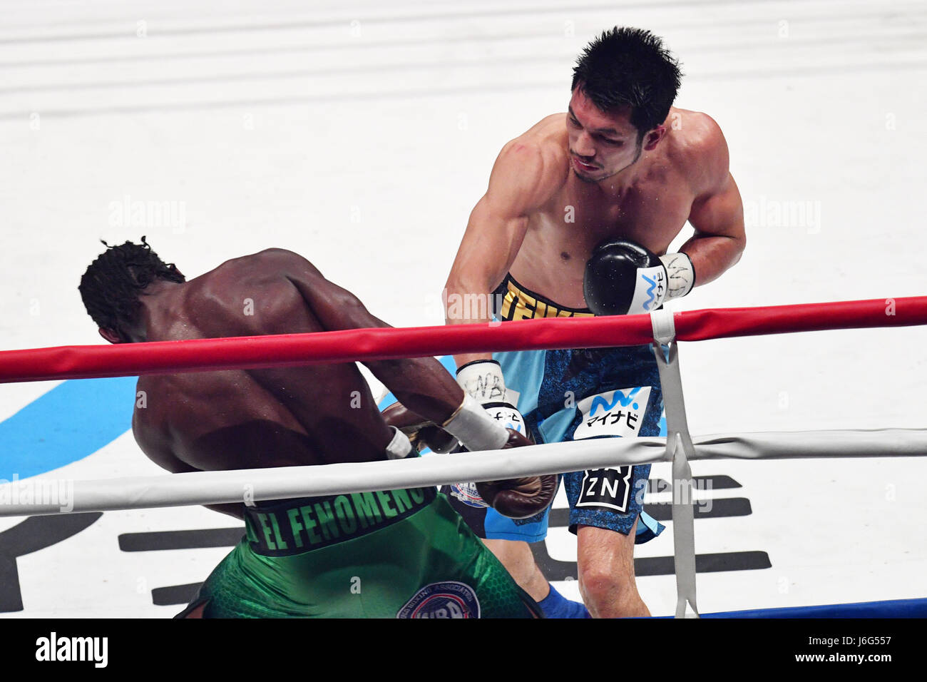 Ariake Coliseum, Tokyo, Japan. 20th May, 2017. (L-R) Hassan N'Dam N ...