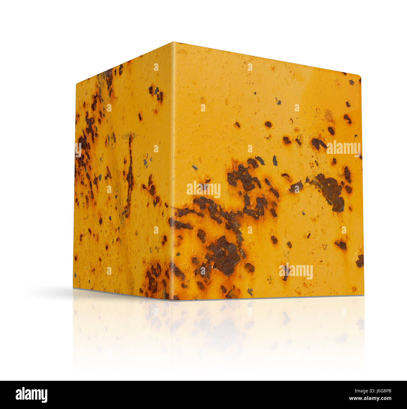 metal rusty box old object isolated model design project concept plan ...