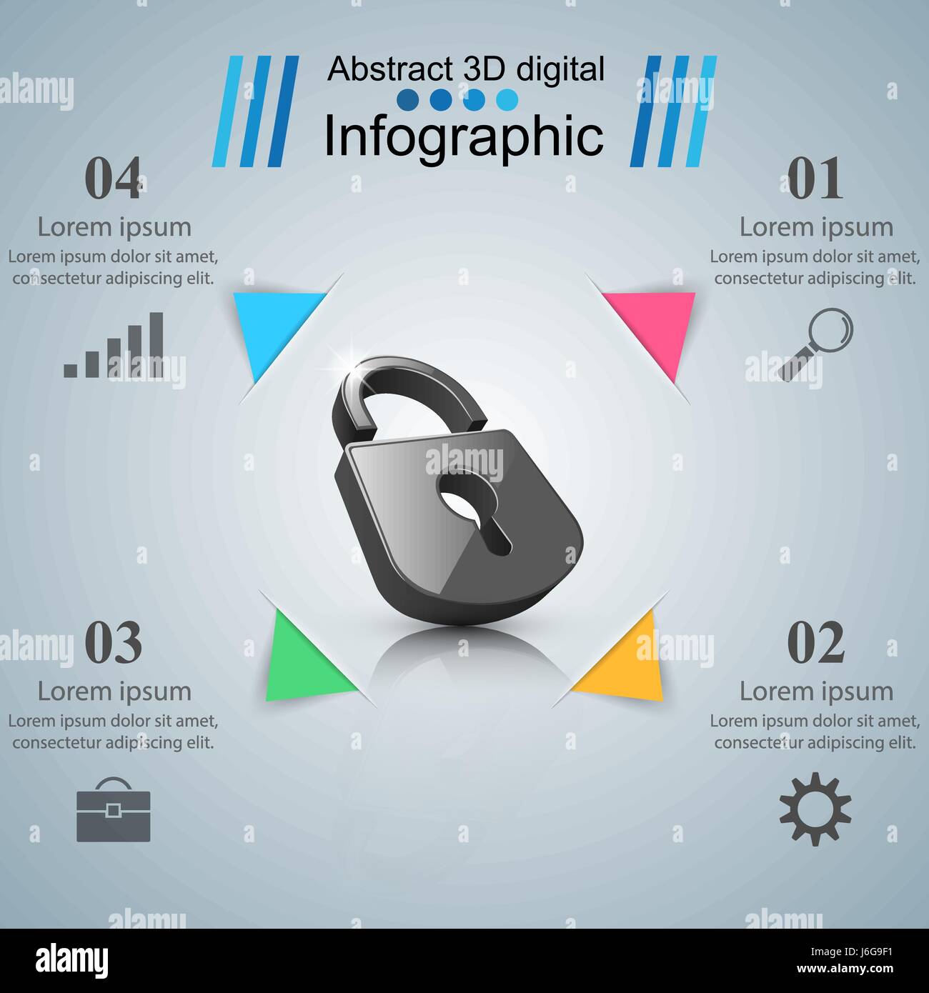 Infographic illustration. Lock icon Stock Vector Image & Art - Alamy