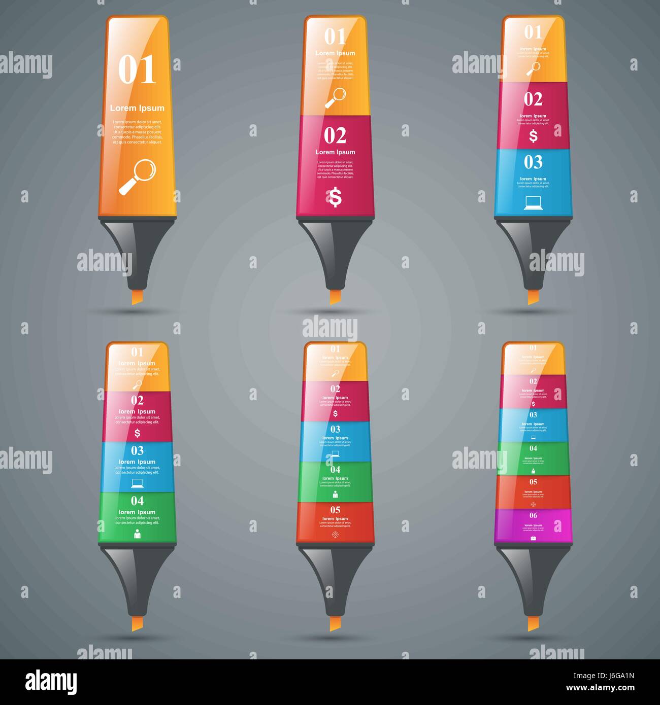 Abstract marker drawing 3d infographics Stock Vector Image & Art - Alamy