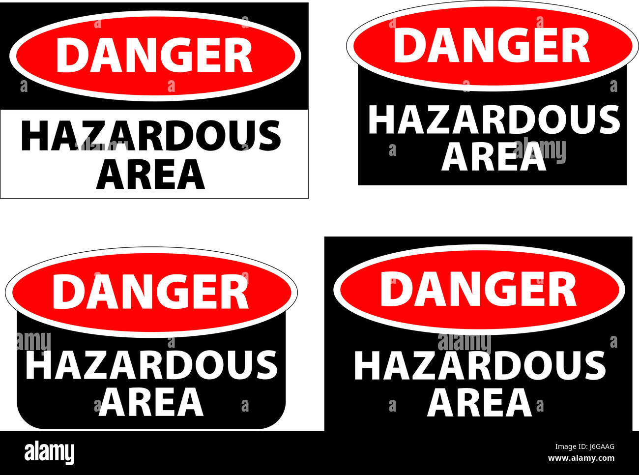 danger hazardous area piece section segment part set pack danger ...