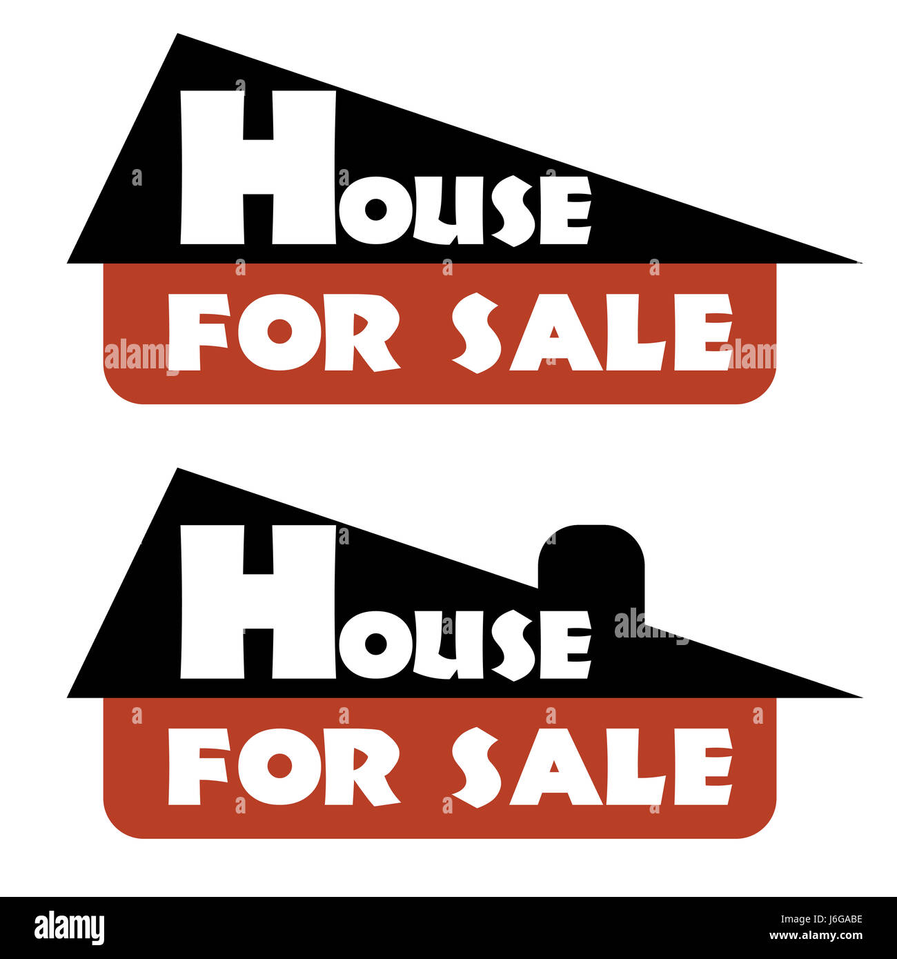house building isolated illustration sale sign set pack house building ...