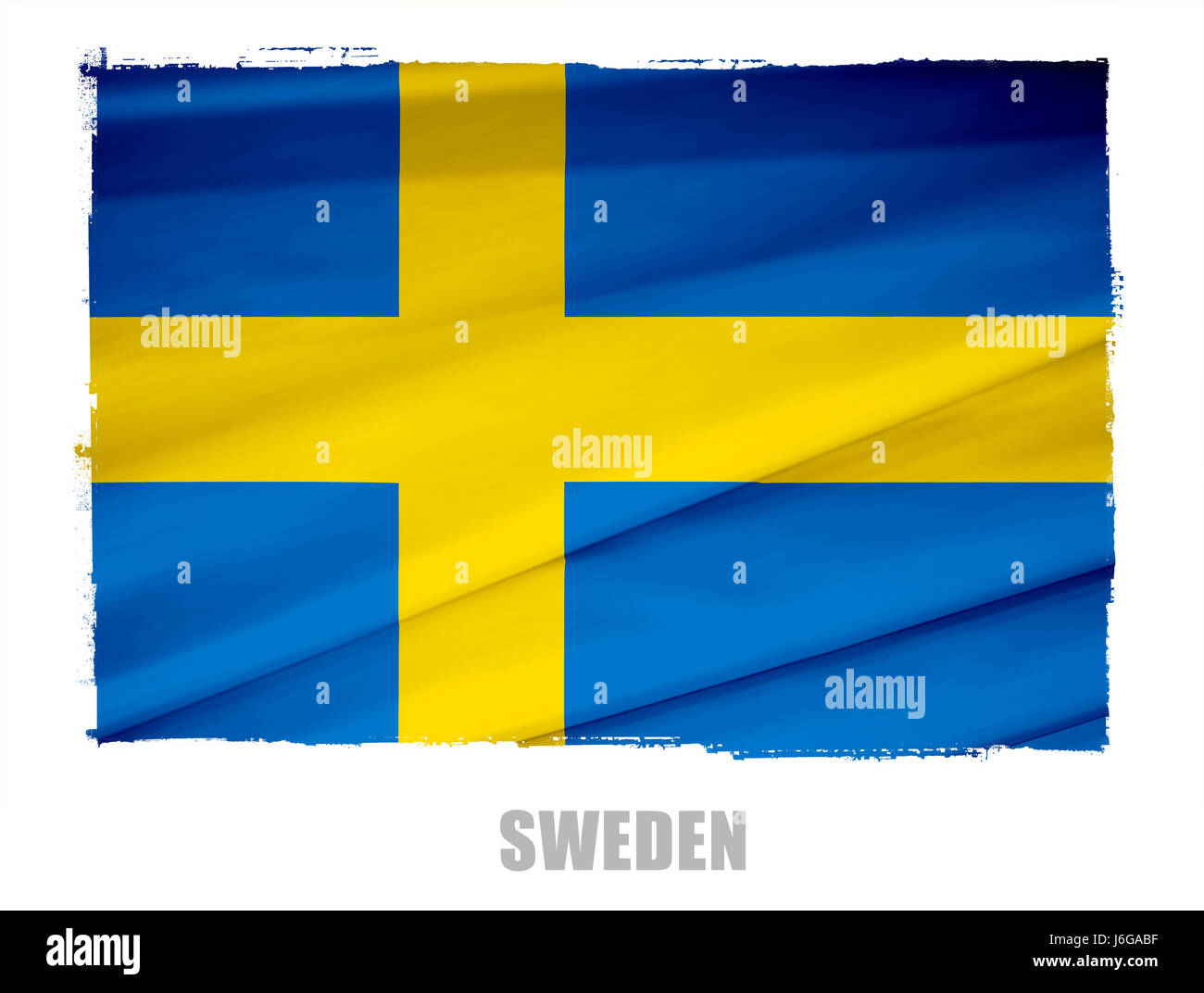 sweden flag national frame framework isolated sweden illustration flag ...