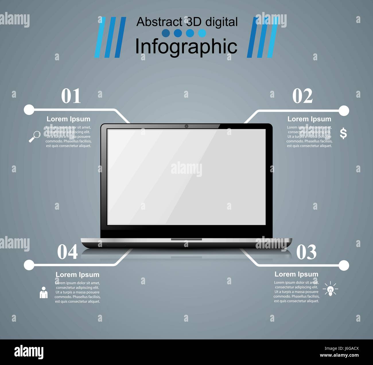 Monitor icon. Business 3d Infographics Stock Vector Image & Art - Alamy