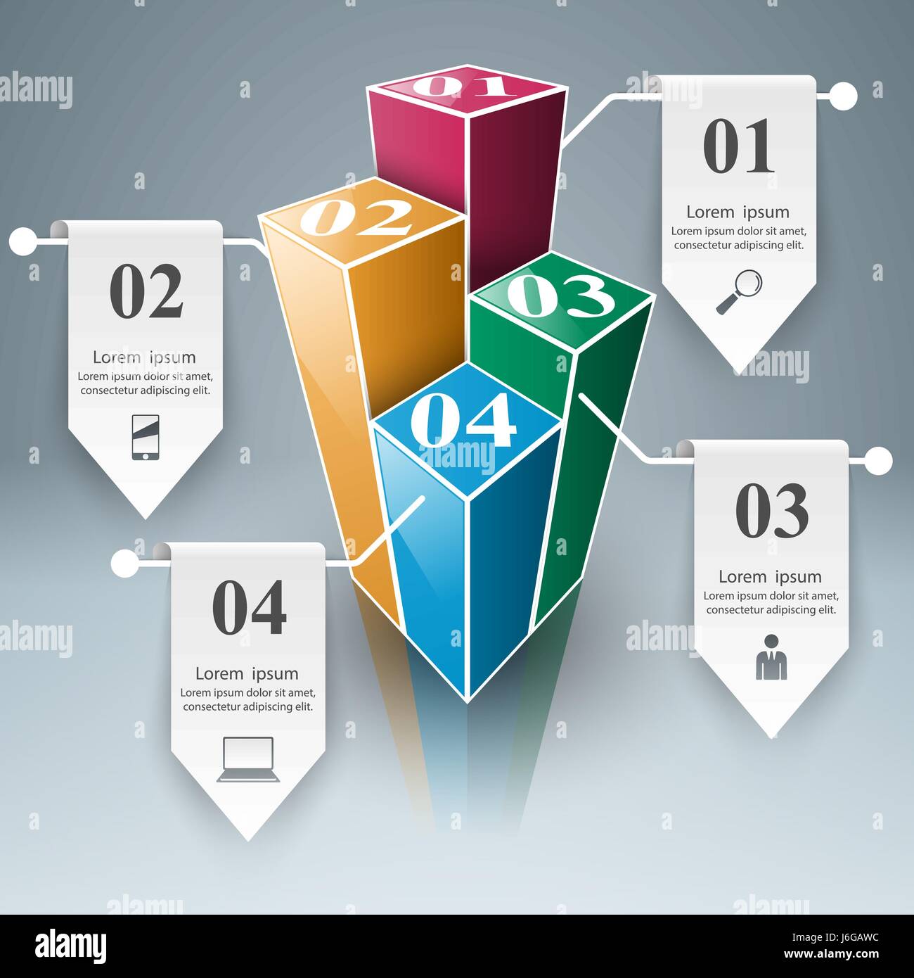 Abstract 3D digital illustration Infographic Stock Vector Image & Art ...