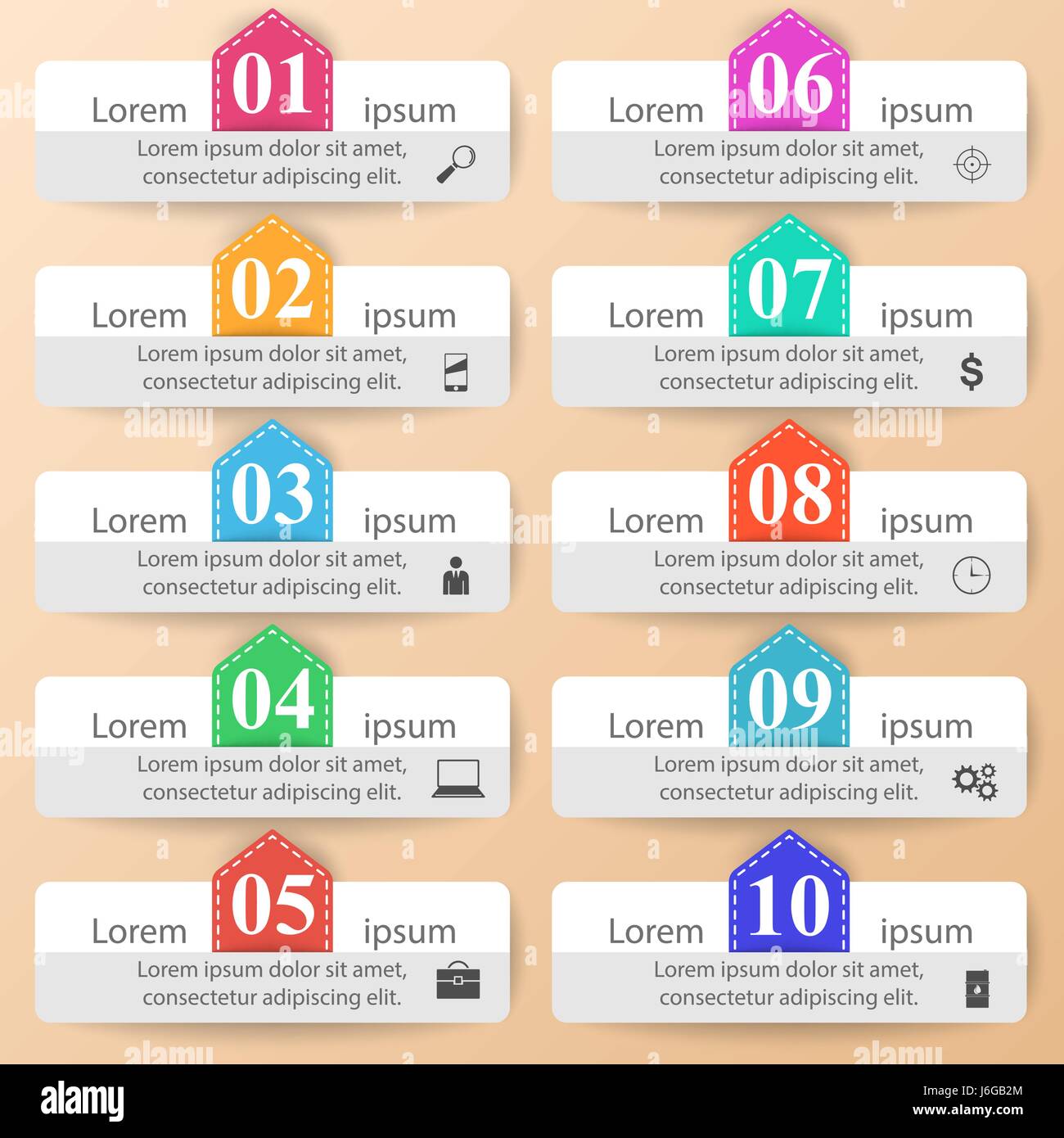 Infographic design. List of 10 items Stock Vector Image & Art - Alamy