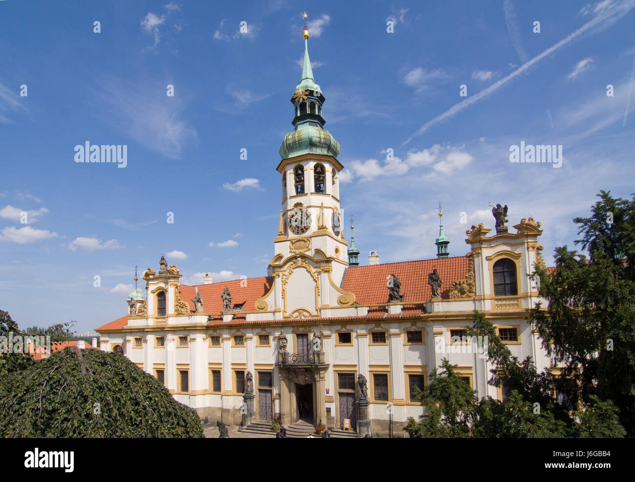 church prague monastery czechia convent building buildings stairs tower ...