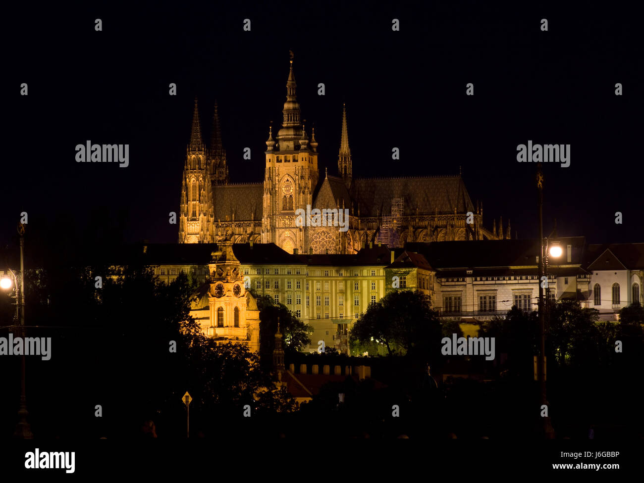 night photograph prague czechia church cathedral night photograph ...