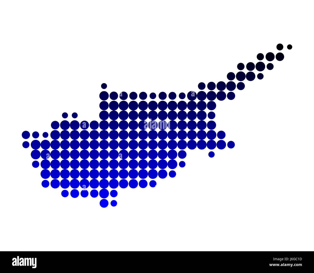 blue circle card cyprus dot geography complete perfect atlas map of the ...