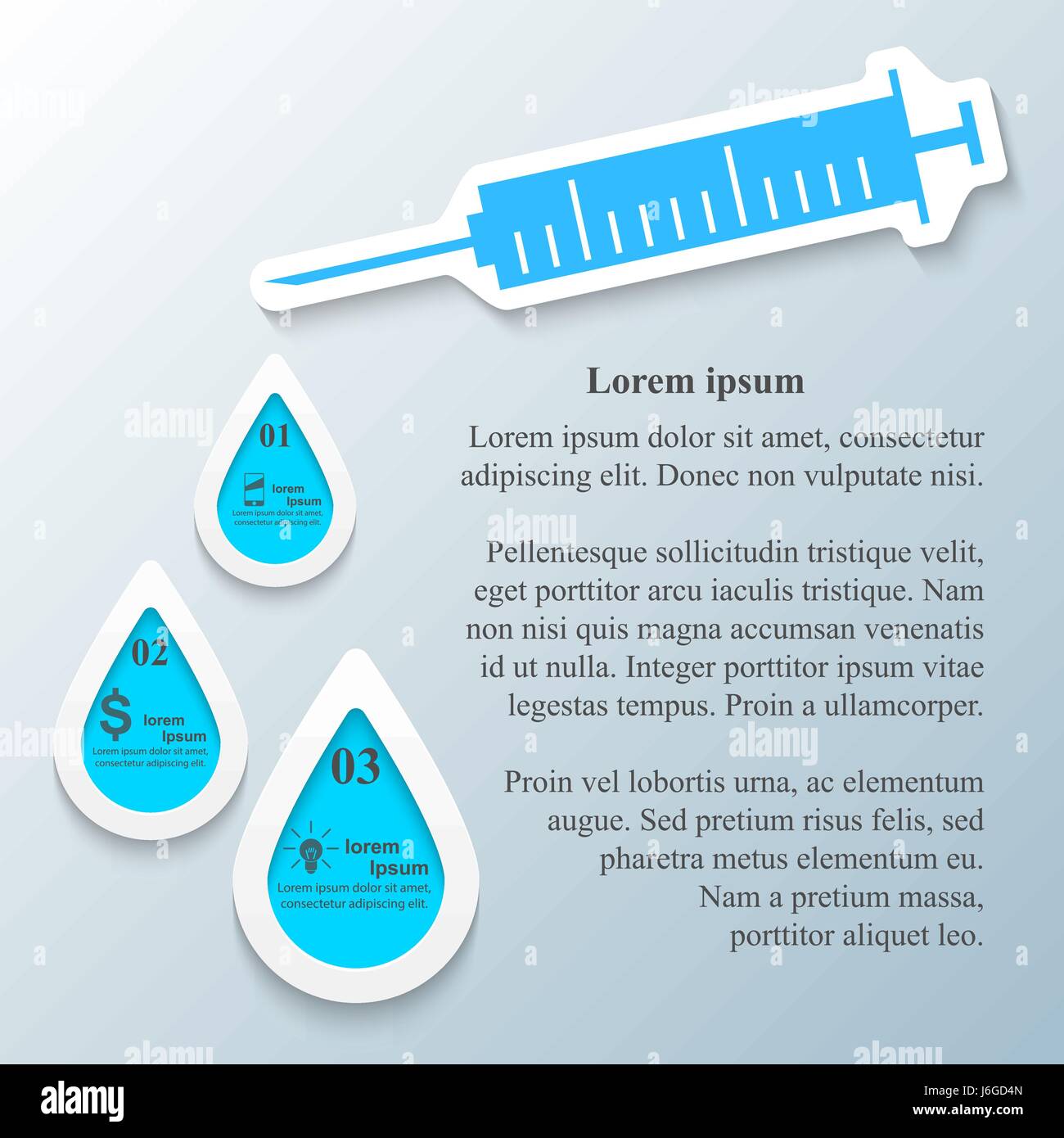 Abstract 3D digital illustration Infographic. Syringe icon Stock Vector ...