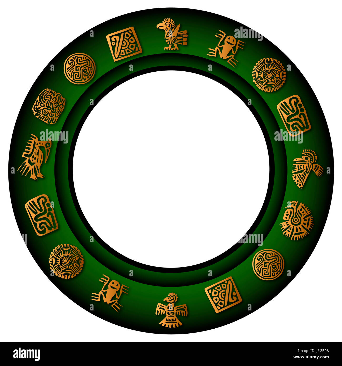 sign signal golden symbols edge dark-green border mexico sign signal ...